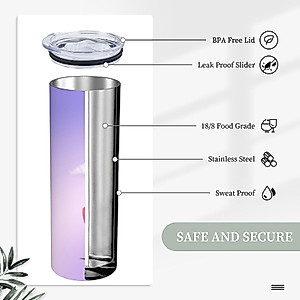 GASPOO Stitch Travel Coffee Mug Cup 20oz Double Wall Vacuum Insulated Stainless Steel Tumbler With Leak-Proof Lid And Straw For Ice And Hot Drink