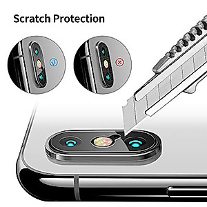 Tensea Back Camera Lens Protector Apple iPhone Xs Max/Xs/X Tempered Glass Film Screen Protector, Anti-Scratch, Anti-Fingerprint, Ultra Thin, High Definition, 4 Pack
