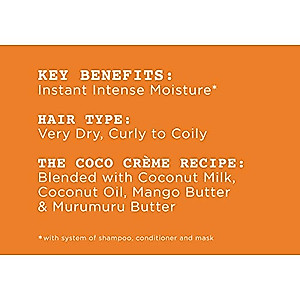 Carol’s Daughter Coco Creme Coil Enhancing Moisture Butter for Very Dry Hair, with Coconut Oil and Mango Butter, Paraben Free and Silicone Free Butter for Curly Hair, 12 oz
