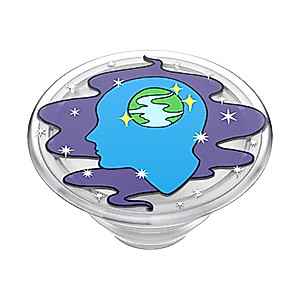 PopSockets Plant-Based Phone Grip with Expanding Kickstand, Eco-Friendly PopSockets for Phone - Translucent Open Minded