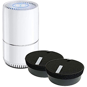 Nispira True HEPA H13 Air Filter Replacement Compatible with hOmeLabs Compact Air Purifier HME020248N with Night Light Office Bedroom, 2 Units