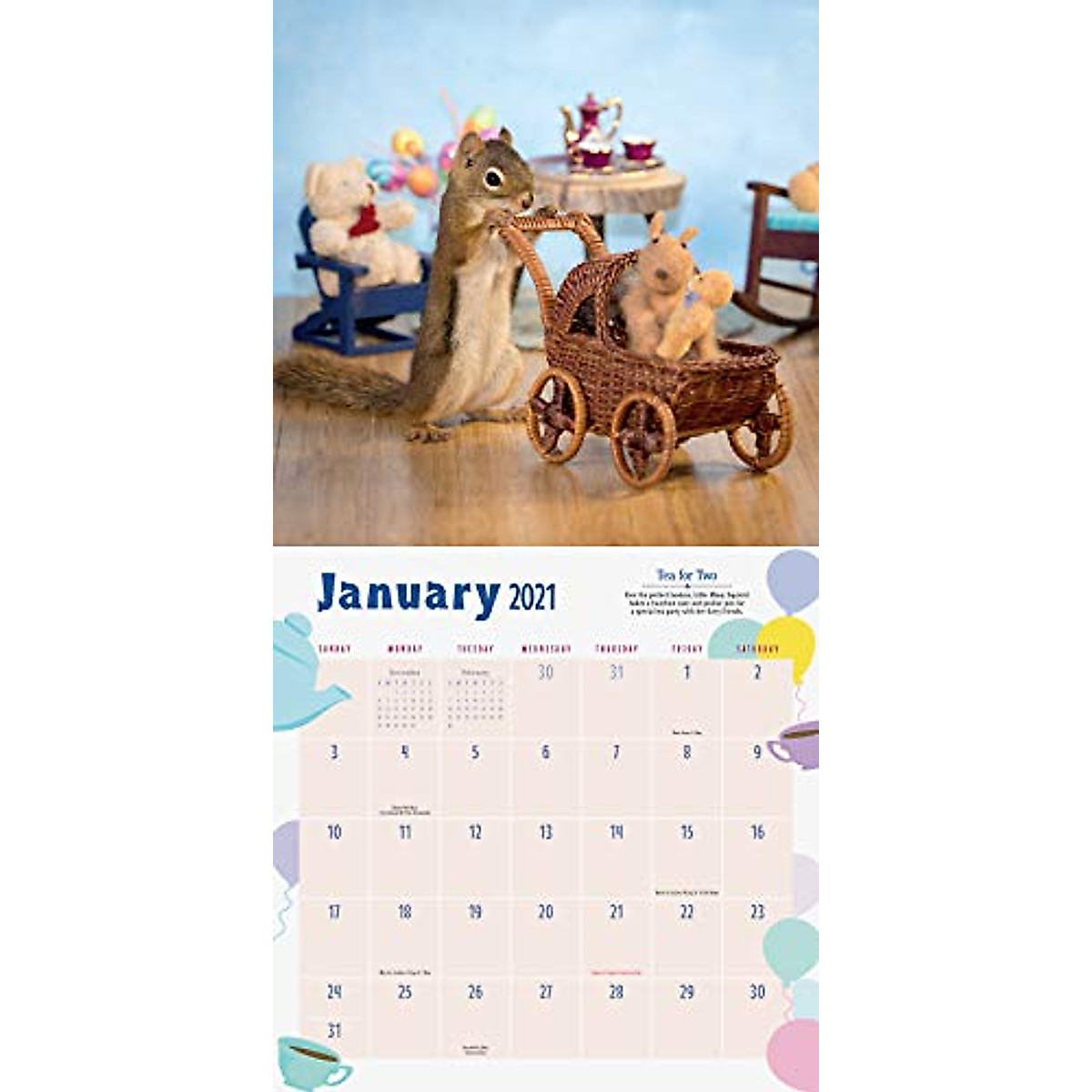 The Secret Life of Squirrels Wall Calendar 2021
