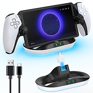 Charging Stand for PS Portal Remote Player, PS Portal Charging Dock with Light Modes, PS Portal Stand Charger, Portal Dock Station with Magnetic Connector, PS Portal Holder Base PSP Consoles