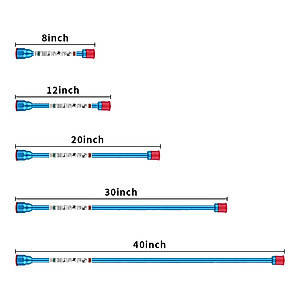Spray freely 5PCS Airless Sprayer Gun Spray Painting Wand,Airless Spray Gun Tip Extensions,Airless Paint Sprayer Gun Tip Extension Pole,for Airless Paint Gun Wand (blue/8in 12in 20in 30in 40in)