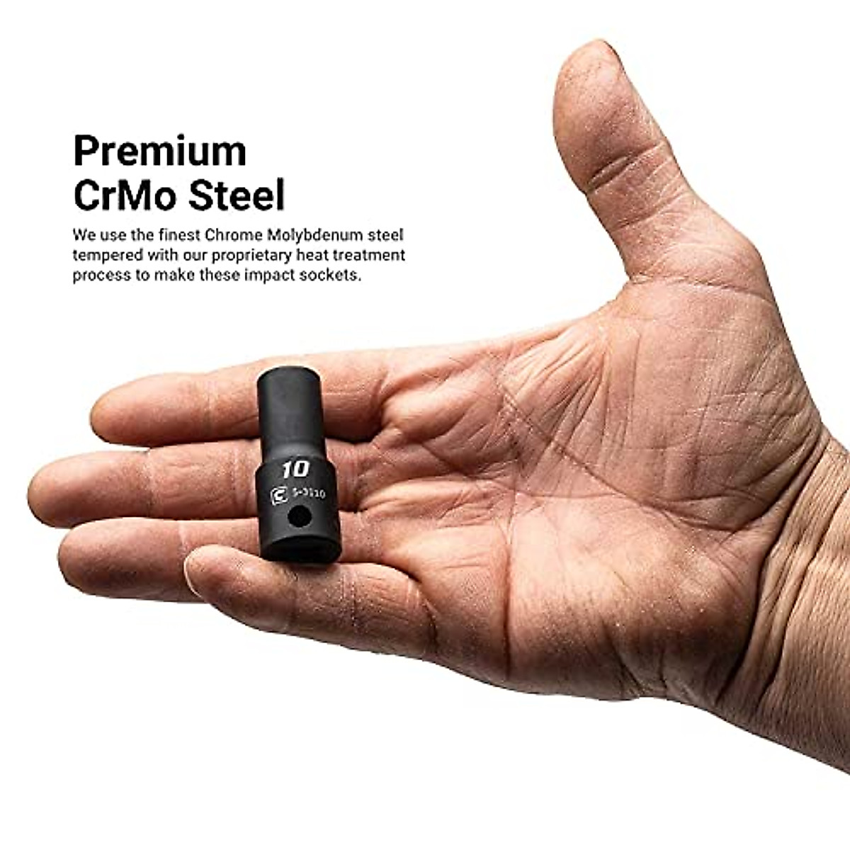 Capri Tools 3/8 in. Drive Shallow, Semi-Deep and Deep Impact Socket Set, Metric, 8 to 22 mm, 45-Piece