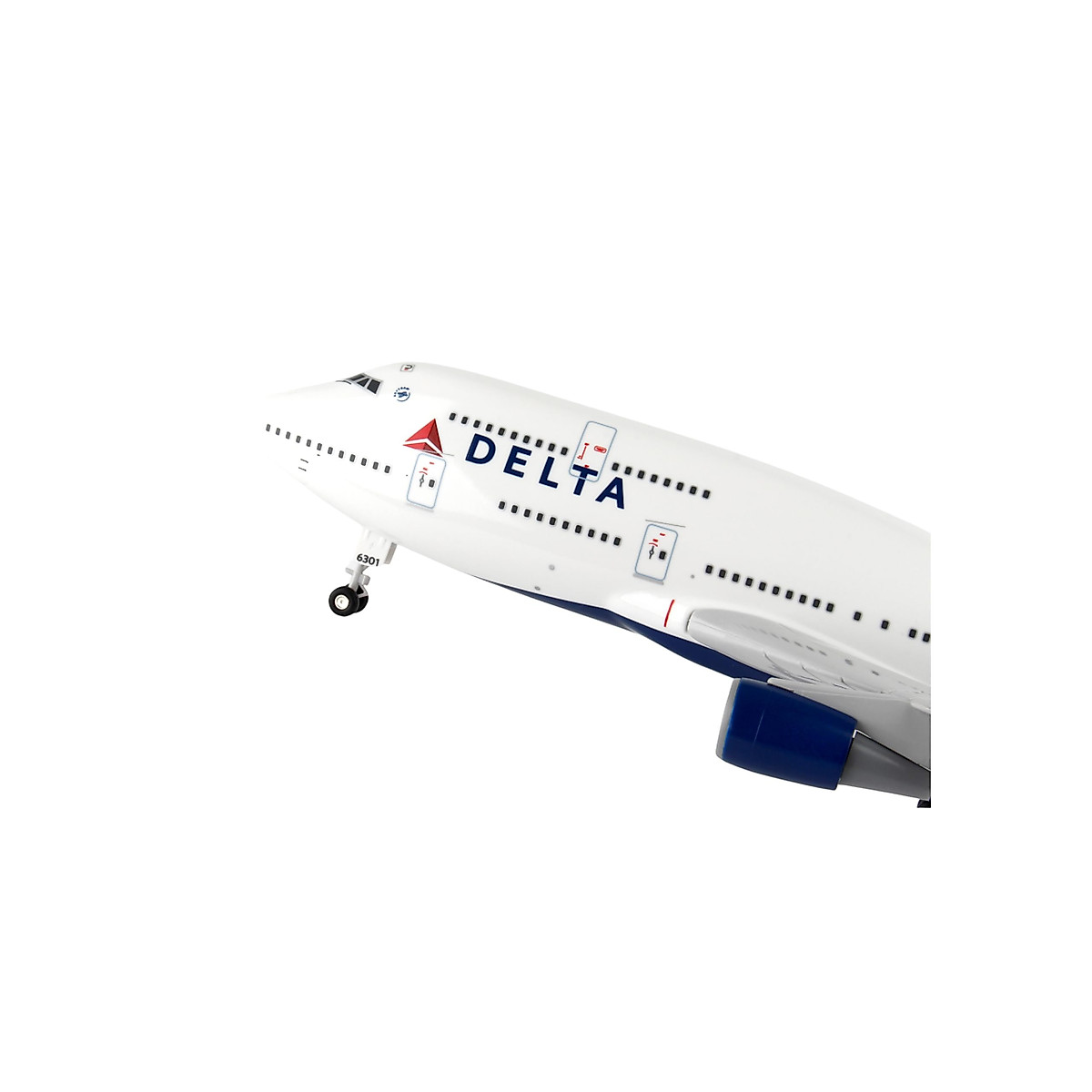 Daron Skymarks Delta 747-400 Airplane Model Building Kit with Gear, 1/200-Scale , White