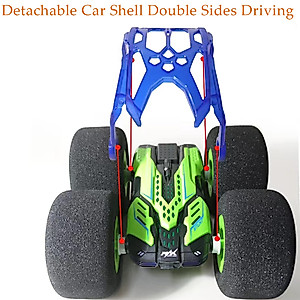 Little Bado RC Cars Stunt car Remote Control Car Double Sided Swing Arm 360° Flips Rotating 4WD Outdoor Indoor Car Toy Rechargeable Electric Toy Cars Gifts for Boys Kids and Adults