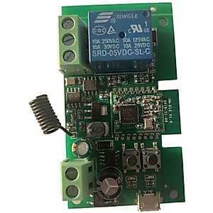 MHCOZY 1 Channel 5V 12V ZigBee Smart Relay Switch,Adjustable Selflock and Momentary Working Mode,Works with Tuya eWelink Zigbee Gateway