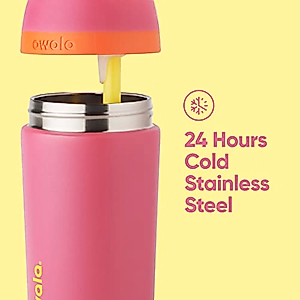 Owala Combo Pack Kids Flip - Stainless Steel - 14-oz. - Pink/Pink & Teal/Yellow