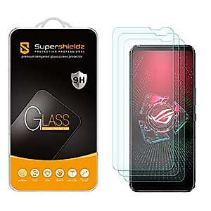 (3 Pack) Supershieldz Designed for Asus Rog Phone 6/6 Pro / 5 / 5s / 5 Pro / 5s Pro / 5 Ultimate Tempered Glass Screen Protector, Anti Scratch, Bubble Free