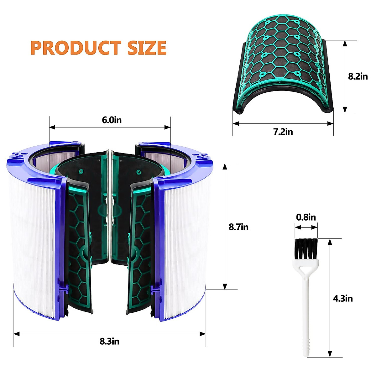 Cenipar TP04 360° Glass HEPA Filter Replacements