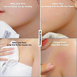 Mother-Earth 6-Pack Bath Washcloths 12"x12" - Soft and Absorbent Face Towels, Quick-Drying Wash Cloths for Sensitive Skin, Premium Quality for Daily Use (Blue-Pink)