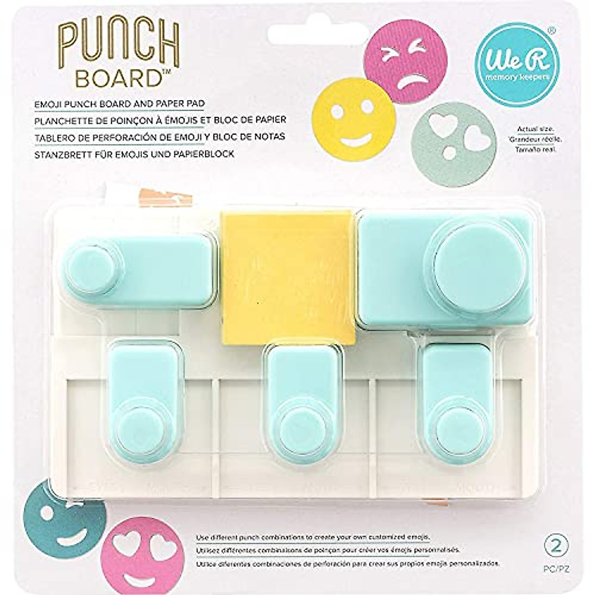 We R Memory Keepers Emoji Punch Board (2 Piece)