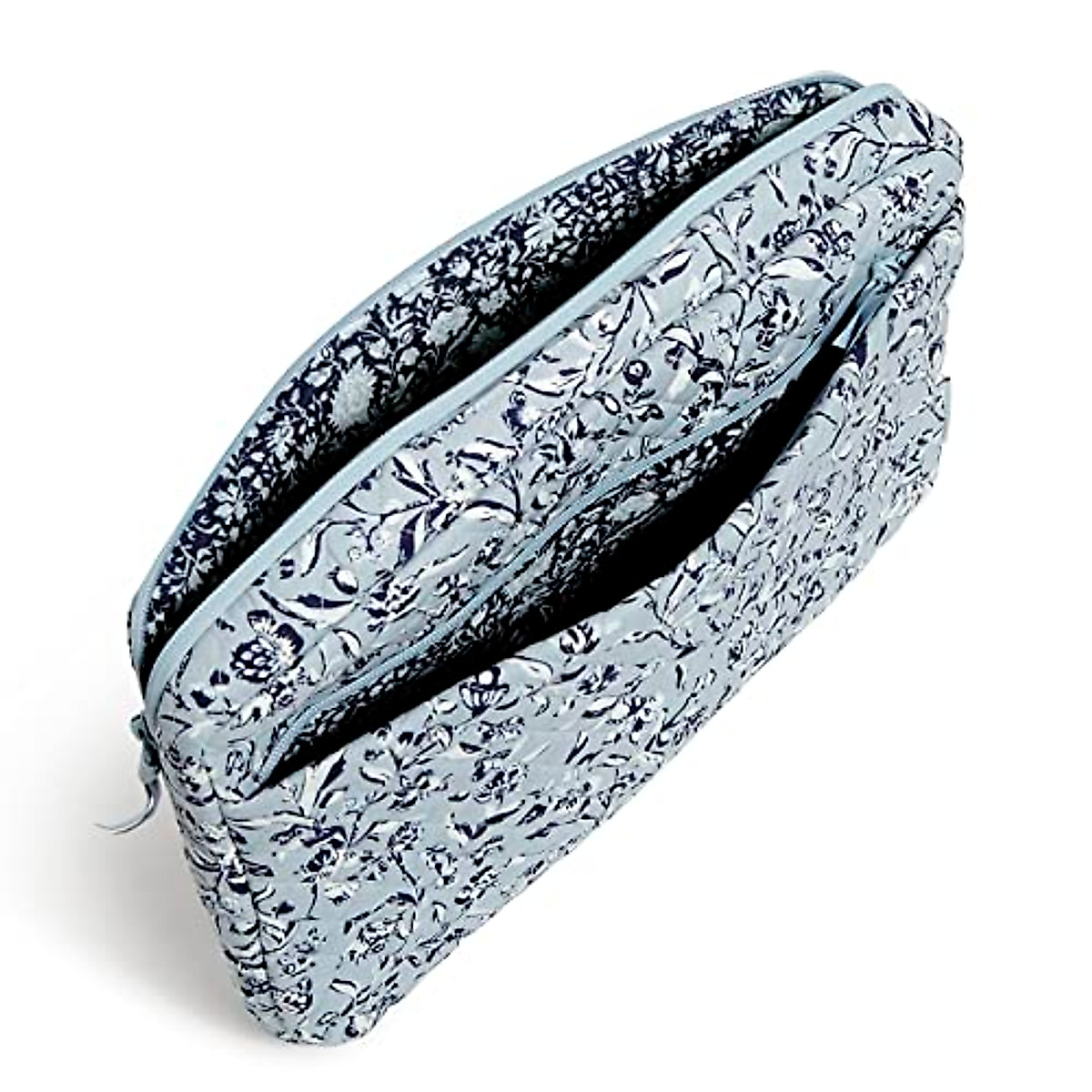 Vera Bradley Women's Cotton Laptop Organizer, Perennials Gray - Recycled Cotton, One Size