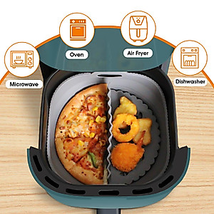 Air Fryer Essentials Bundle, Premium Liners for Oven, Silicone Air Fryer Mats, Crock Pot Liners, Electric Oven Bottom Protectors, and Magnetic Cheat Sheet, Must-Have Air Fryer Accessories