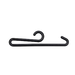 NAHANCO SH2 Sock Hanger with Curved Bar, Black (Pack of 500)