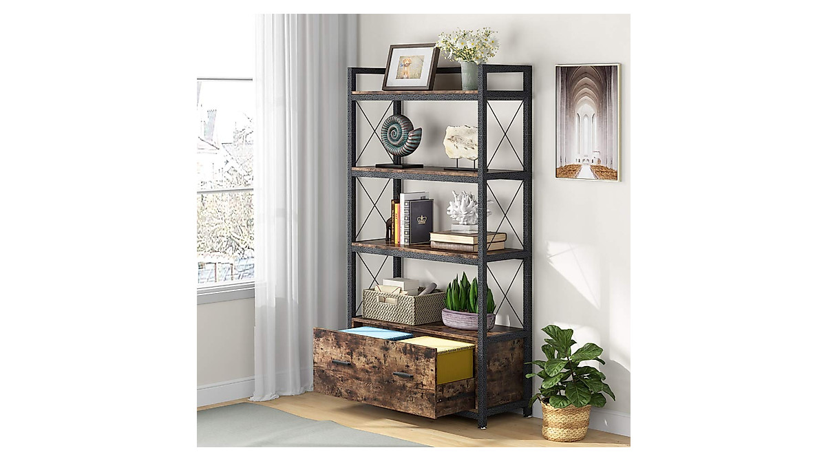Tribesigns File Cabinet with Drawer - Stylish Storage for Home Office