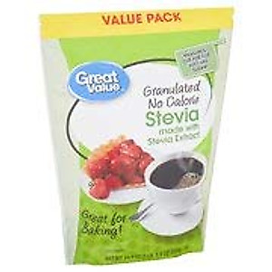 Great Value Granulated No Calorie Stevia Value Pack, 19.4 oz (pack of 3)