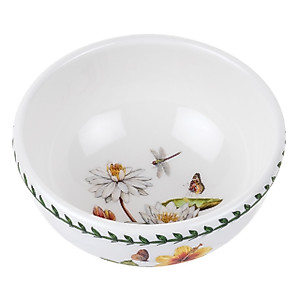 Portmeirion Exotic Botanic Garden Individual 5.5” Fruit Salad Bowl | Set of 6 with Assorted Motifs | Dishwasher, Microwave, and Oven Safe | For Cereal, Breakfast, or Dessert | Made in England