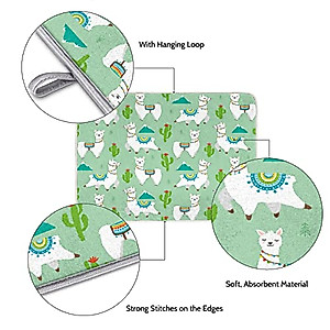 Classic Llama Dish Drying Mat for Kitchen Counter Absorbent Microfiber Dishes Drainer Mat Non-Slip Dish Draining Mat Fast Dry Kitchen Accessories Pad 16x18 inch