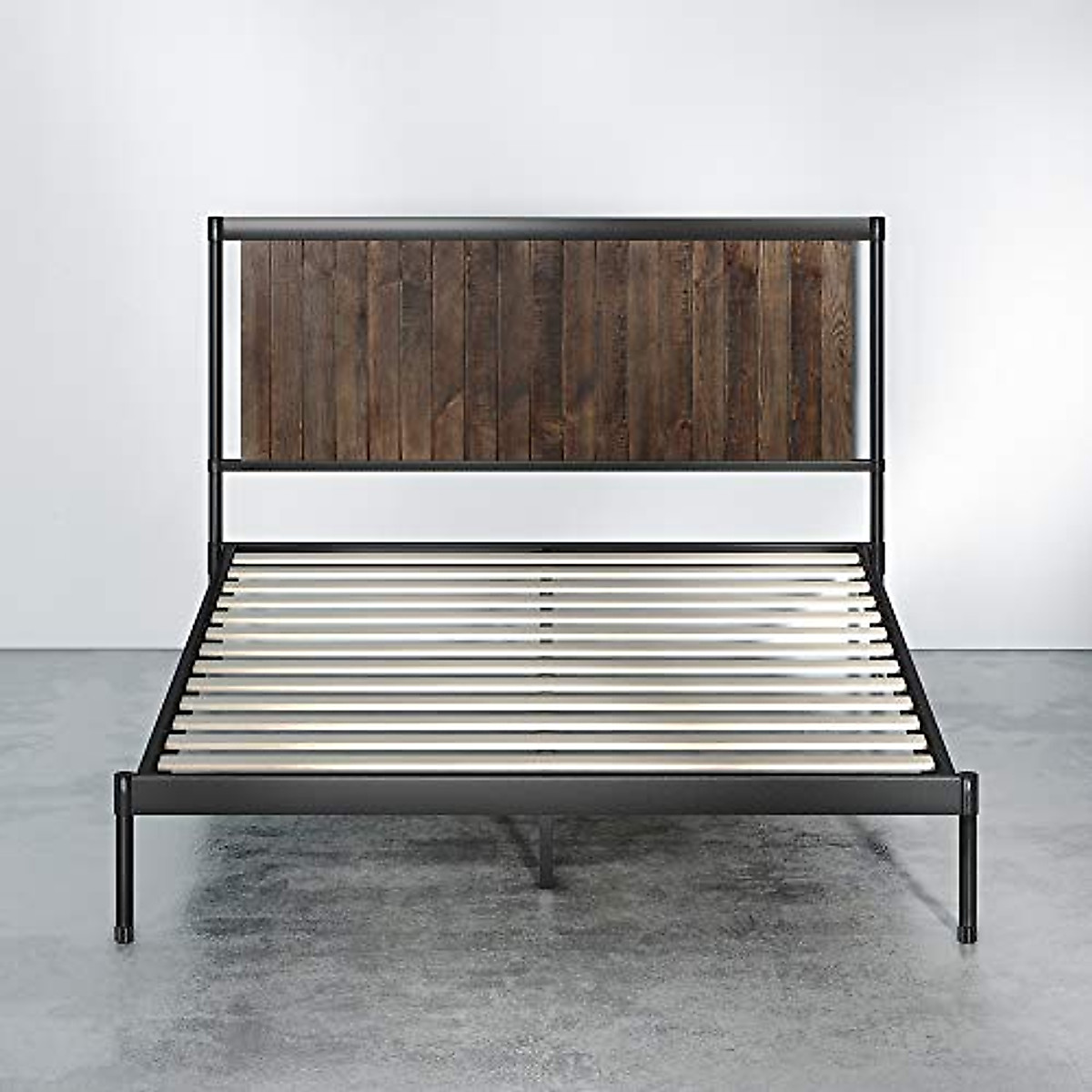 ZINUS Wesley Metal Platform Bed Frame / Mattress Foundation with Wood Slat Support / No Box Spring Needed / Easy Assembly, King