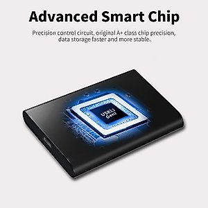 2TB External Hard Drive SSD，Portable External Solid State Drive 2TB-Reading Speeds up to 500Mb/s，USB 3.1 Type C SSD Compatible with Desktops,Laptops,PC, XS Windows