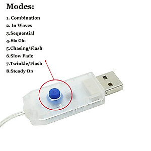 Ruipunuosi Remote Control String Lights, Led Fairy Lights- 20/50/100/200 LEDs Waterproof Flexible String Lights Battery Operated for Bedroom Home Wedding Christmas Festival