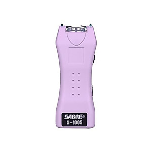 SABRE Pepper Spray & 2-in-1 Stun Gun with Flashlight, Self Defense Kit, Fast Flip Top Safety, Finger Grip for Better & Faster Aim, Painful 1.60 µC Charge, 120 Lumen LED Light, Rechargeable, 0.54 fl oz