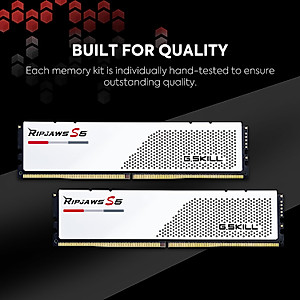 G.SKILL Ripjaws S5 Series (Intel XMP 3.0) DDR5 RAM 32GB (2x16GB) 5200MT/s CL36-36-36-83 1.20V Desktop Computer Memory UDIMM - Matte Black (F5-5200J3636C16GA2-RS5K)