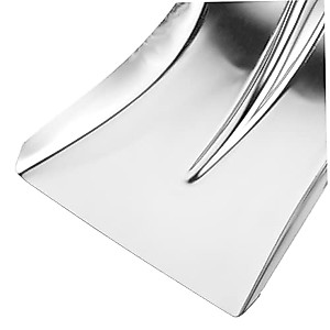 Happyyami 2pcs Fireplace Camping Supply Garbage Point Dustpan Pushing Beach Pusher Lightweight Car Gardening Spade Removal Stainless Metal Trowel Outdoor Steel Ash Pan Emergency Iron Ice