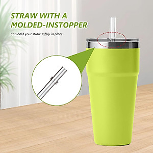 20 oz Tumbler Straw Lid, Replacement Lids for YETI 20 oz Tumbler, 20oz Straw Lids for yeti rambler straw lid 16 oz Pint, 20 oz Tumbler, 24 oz Mug, 25 oz Straw Mug, BPA Free and Shatter-proof, 2 Pack