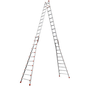 Little Giant Ladders, SkyScraper, M21, 11-21 Foot, Stepladder, Aluminum, Type 1A, 300 lbs Weight Rating, (10121),Gray