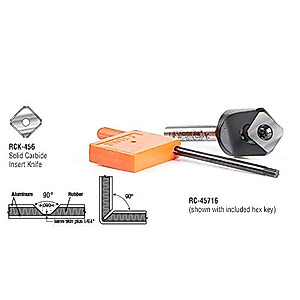 Amana Tool - RCK-456 Solid Carbide 4 Cutting Edges Insert Knife 15/32 x 1.5mm with