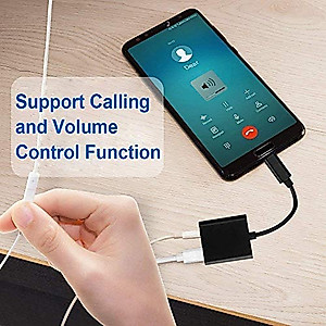 Samsung Galaxy S23 Headphone Adapter, 2 in 1 USB C to 3.5mm Headphone and PD 60W Charging Adapter Compatible with Pixel 7/7Pro/6Pro5/4/3XL, Samsung Galaxy S23+/S23 Ultra/S22/S22 Ultra/S21/S20/Note 20