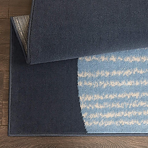 Home Dynamix Premium Indus Modern Area Rug, Midnight Blue/Blue, 7'8"x10'7" Rectangle