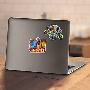 Popfunk Teen Titans Go! to The Movies Hollywood Youth T-Shirt & Stickers (Small)