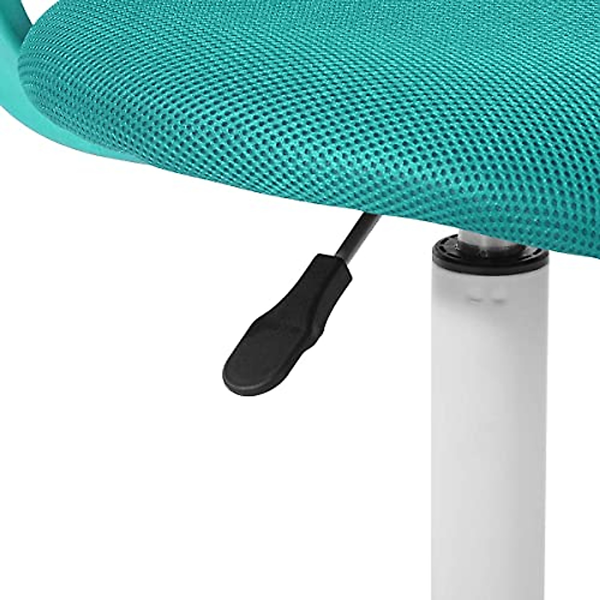 FurnitureR Writing Task Chair for Teens Boys Girls 360 Rolling Wheels Fabric Soft Pad Seat Breathable Backrest, Height Adjustable Liftup 29.5"-34.3",Turqoise