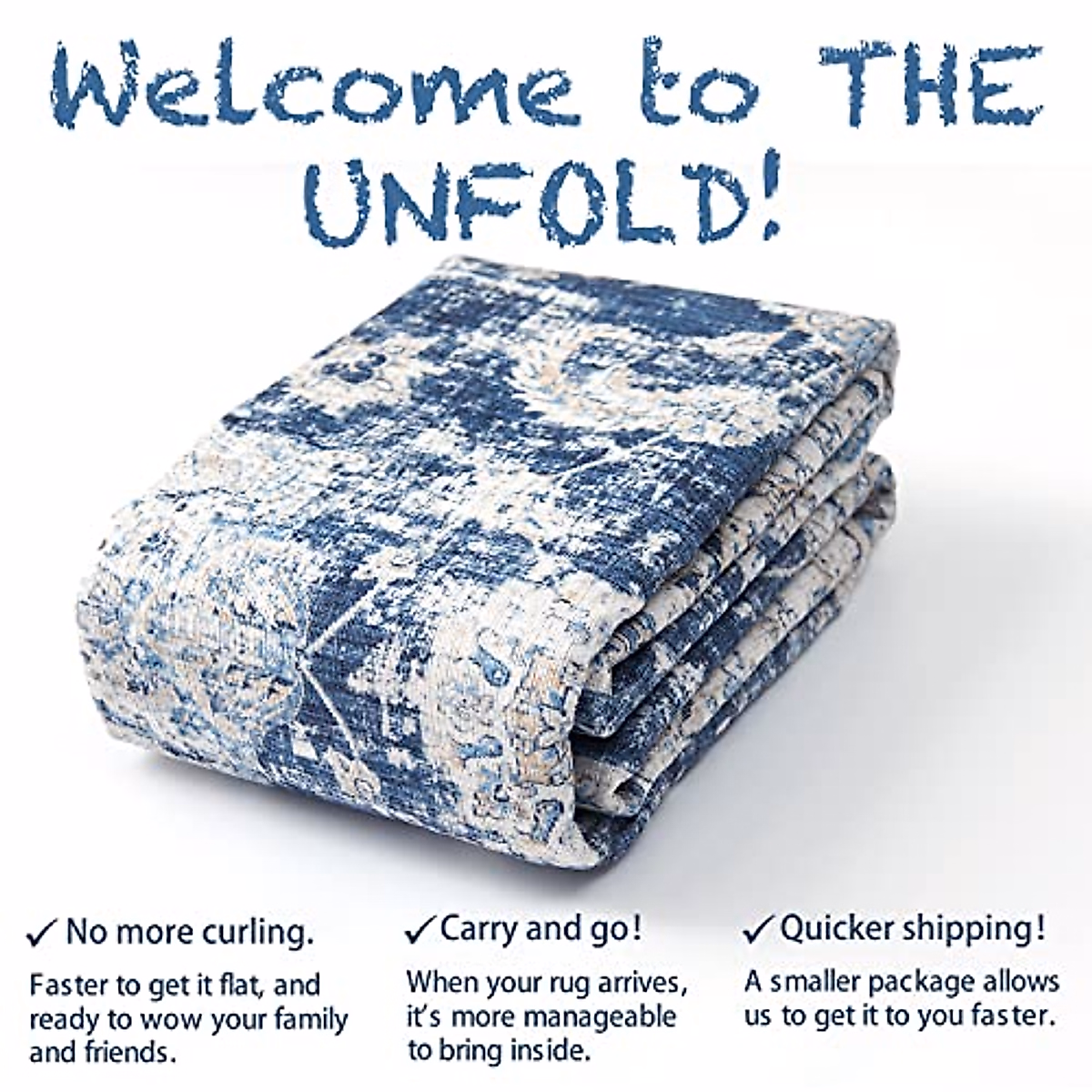 jinchan Area Rug 8x10 Persian Rug Washable Boho Living Room Rug Floral Print Large Rug Indoor Soft Distressed Foldable Carpet Thin Rug Bedroom Dining Room Office Farmhouse Dark Blue