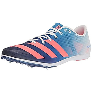 adidas Men's Distancestar Track and Field Shoe, Legacy Indigo/Turbo/Blue Rush, 10