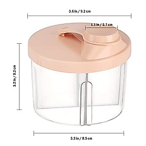 Accmor Baby Milk Powder Formula Dispenser On The Go, Non-Spill Rotating Four-Compartment Formula Dispenser and Snack Storage Container for Infant Toddler Travel Outdoor