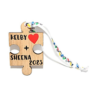 Hiding Place Boutique, Handmade Puzzle Teacher Ornament, Autism Kindergarten Classroom Christmas Personalize Pre K Gift Graduation Elementary Retirement Squad Crew Lunch Science Math Reading Writing