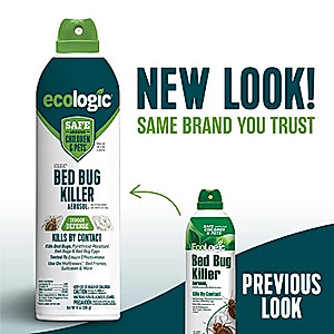 Ecologic 14 Oz Bug Killer Aerosol, Kills Bed Bugs & Their Eggs, Pack of 8