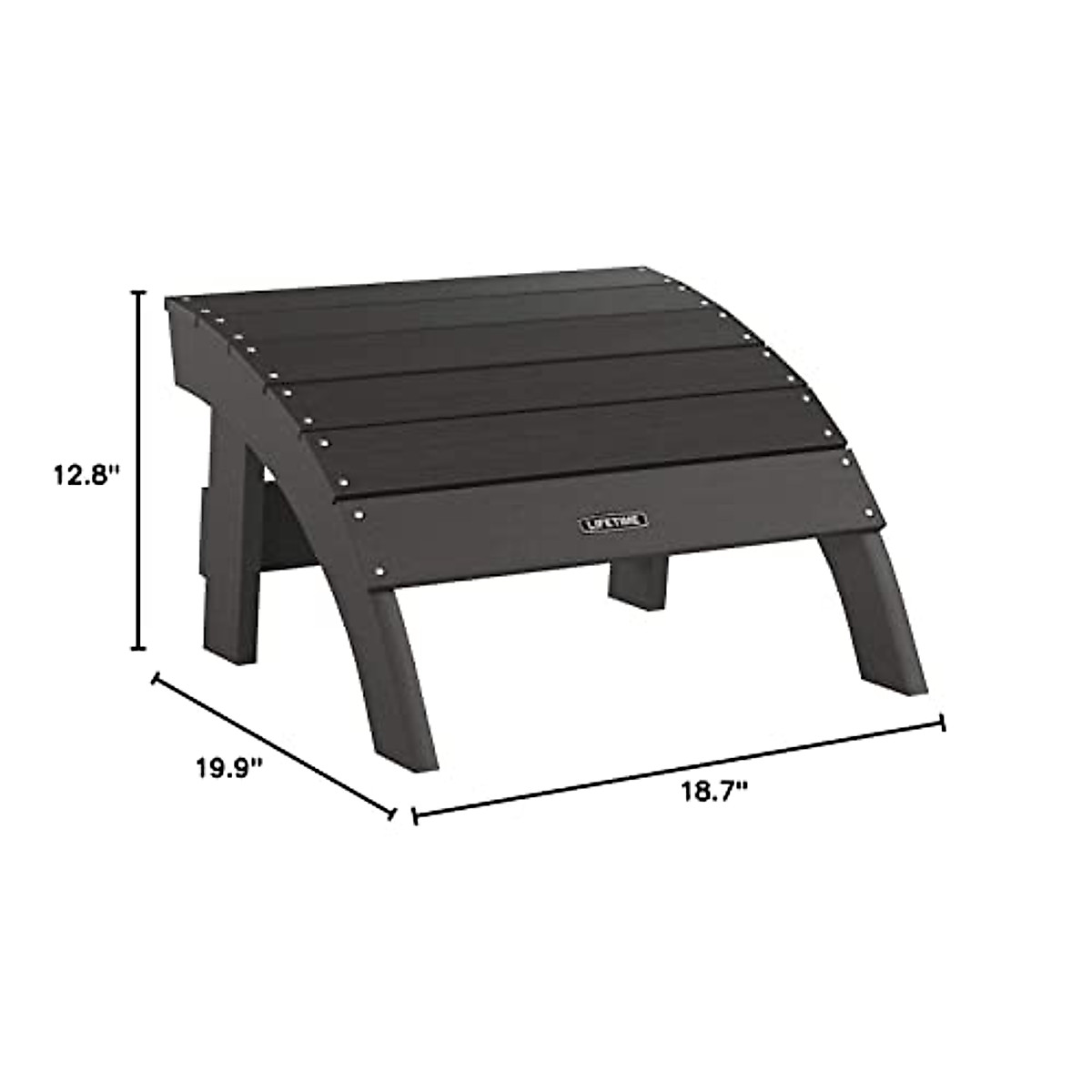 Lifetime 60291 Adirondack Ottoman, Shale Stone