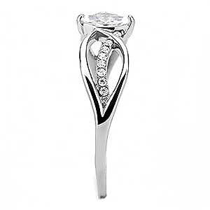 1 1/2 Ct Marquise Shape White Cubic Zirconia Infinity Wedding Engagement Ring In 14K White Gold Plated 925 Sterling Silver (1.50 Cttw) Ring Size - 5.5