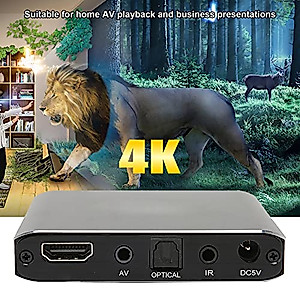 HD Multimedia Interface Media Player, Infrared Remote Control Mini JEDXMP029 Digital Media for Monitor (US Plug)
