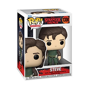POP [Stranger Things - Hunter Steve Harrington [Season 4] Funko Vinyl Figure (Bundled with Compatible Box Protector Case), Multicolor, 3.75 inches