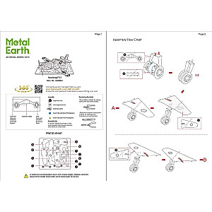 Metal Earth P-51 Mustang 3D Metal Model Kit Bundle with Tweezers Fascinations