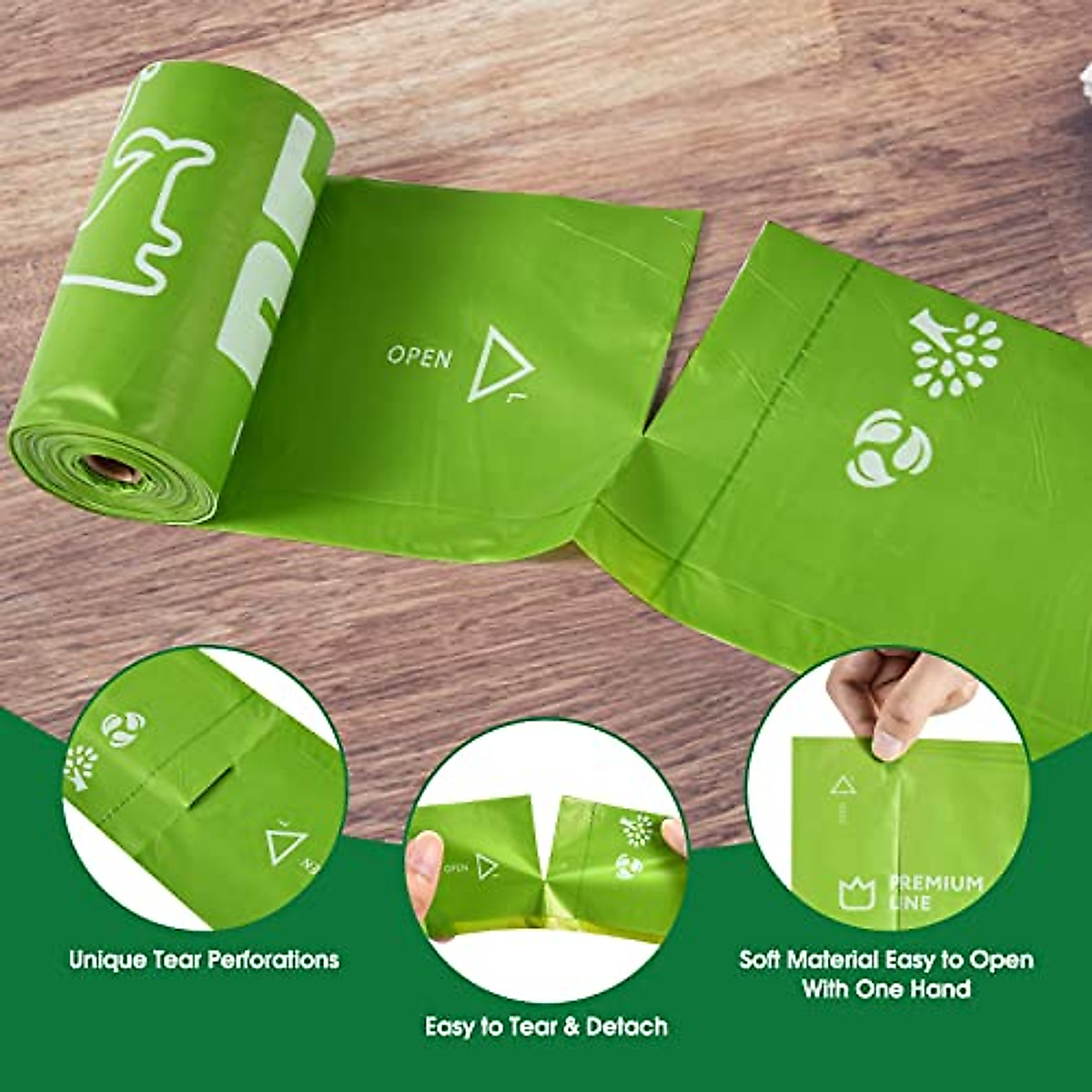 Pet N Pet Doggie Poop Bags, Thick Dog Poop Bag Rolls, Unscented Dog Bags for Poop, 720 Counts Dog Waste Bag, Doggie Poop Bags, Doggie Bags, 38% Plant Based & 62% PE Poop Bags For Dogs