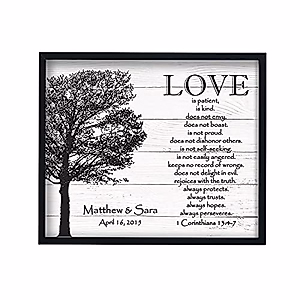 Corinthians Wedding Date Print | Personalized Anniversary Gift | Christian Wedding Gift | Christian Engagement Gift