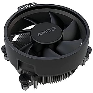 AMD Wraith Stealth Socket AM4 4-Pin Connector CPU Cooler with Aluminum Heatsink & 3.93-Inch Fan (Slim)